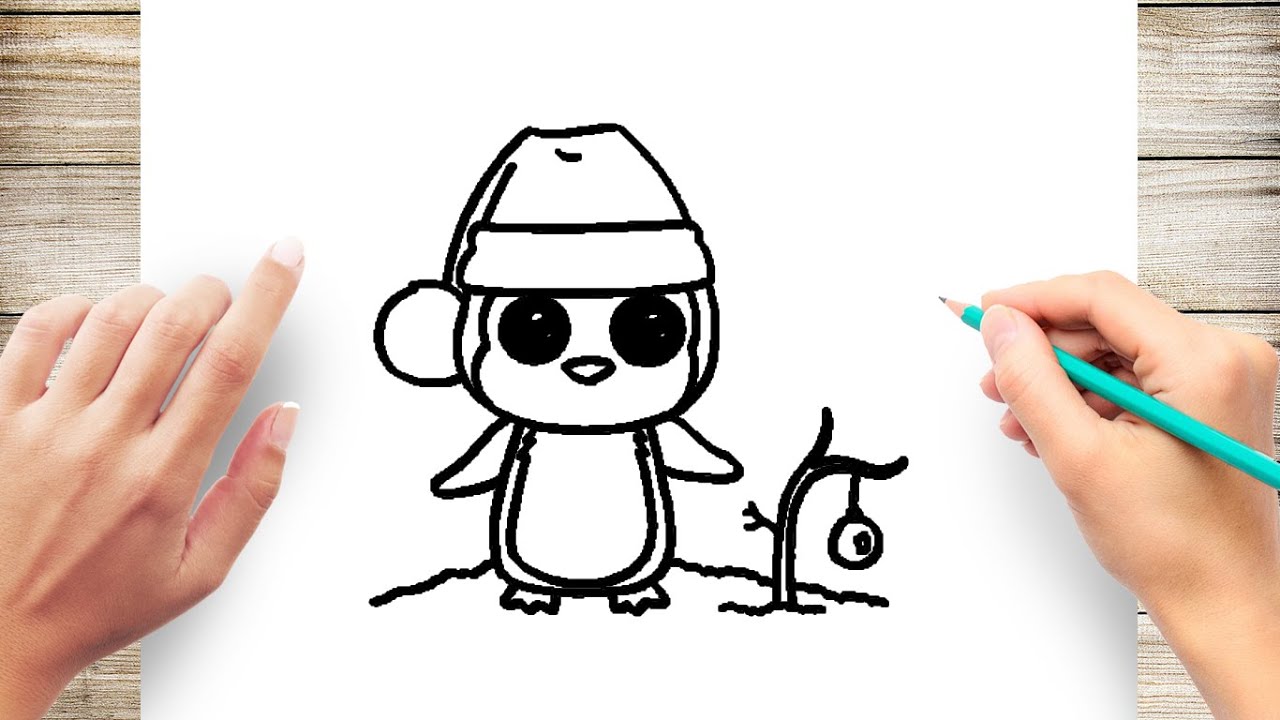 How To Draw Beanie Boo Penguin - YouTube