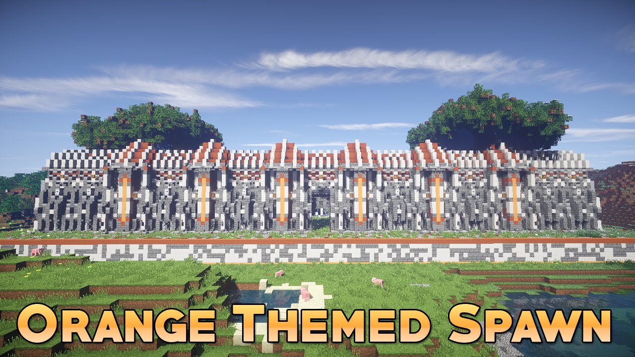 Minecraft - Orange Themed Faction Spawn [Custom] - YouTube