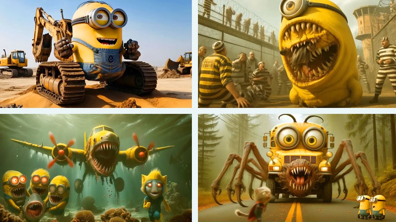 MINION TANK 🆚️ MINION WORM 🆚️ MINION AIRPLANE 🆚️ MINION SPIDER - Story ...