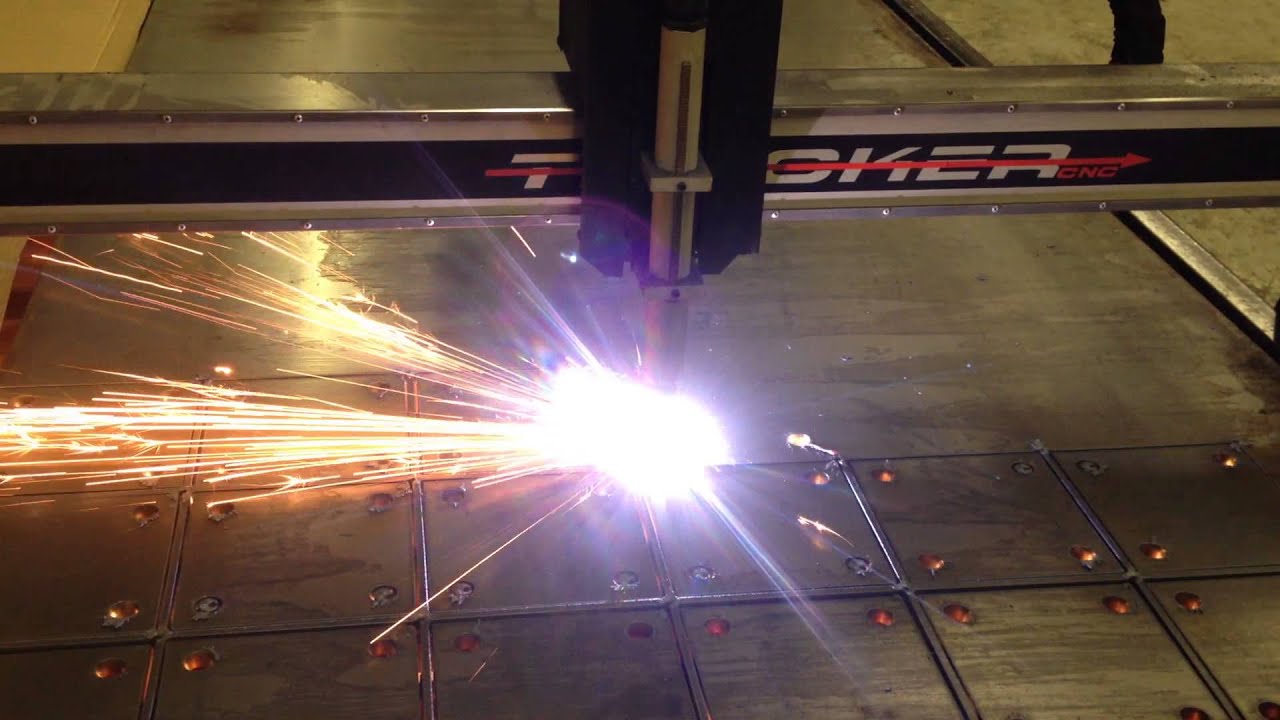 Plasma Cutting 5 Inch Base Plates Carbon Steel - YouTube