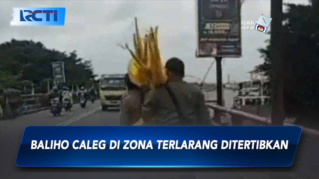 Bendera Parpol di Fly Over Cimahi Ditertibkan - SIP 29/01 - YouTube
