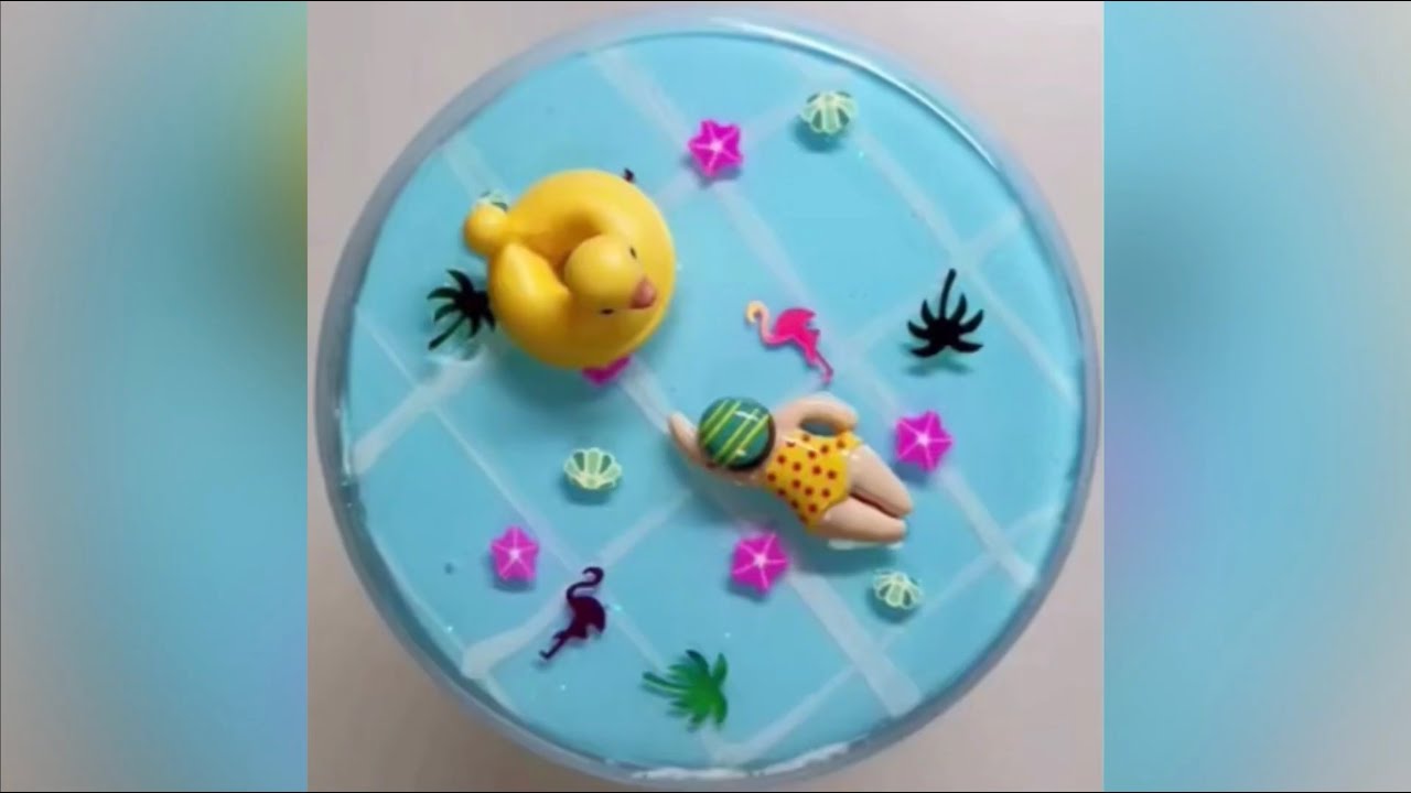 How to Make Summer Pool Slime - YouTube