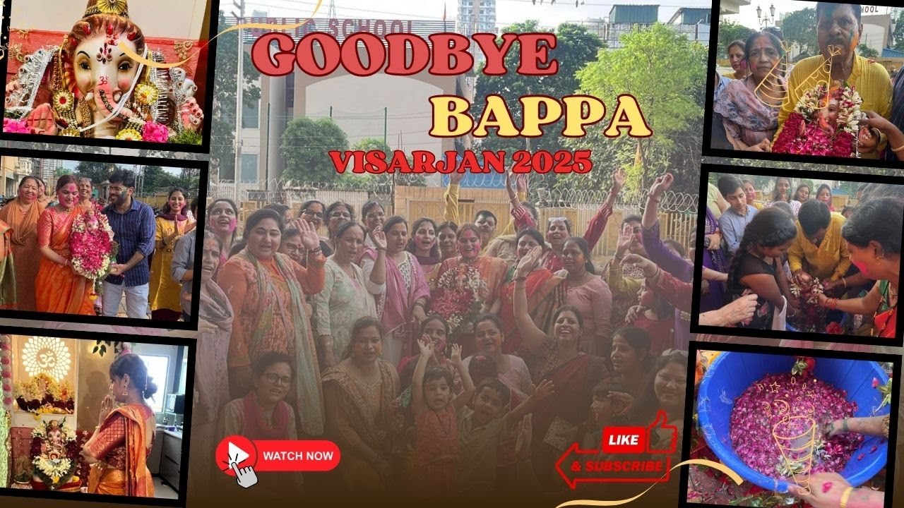 Ganpati Bappa Morya | Emotional Ganpati Visarjan Vlog 2025 | Family ...