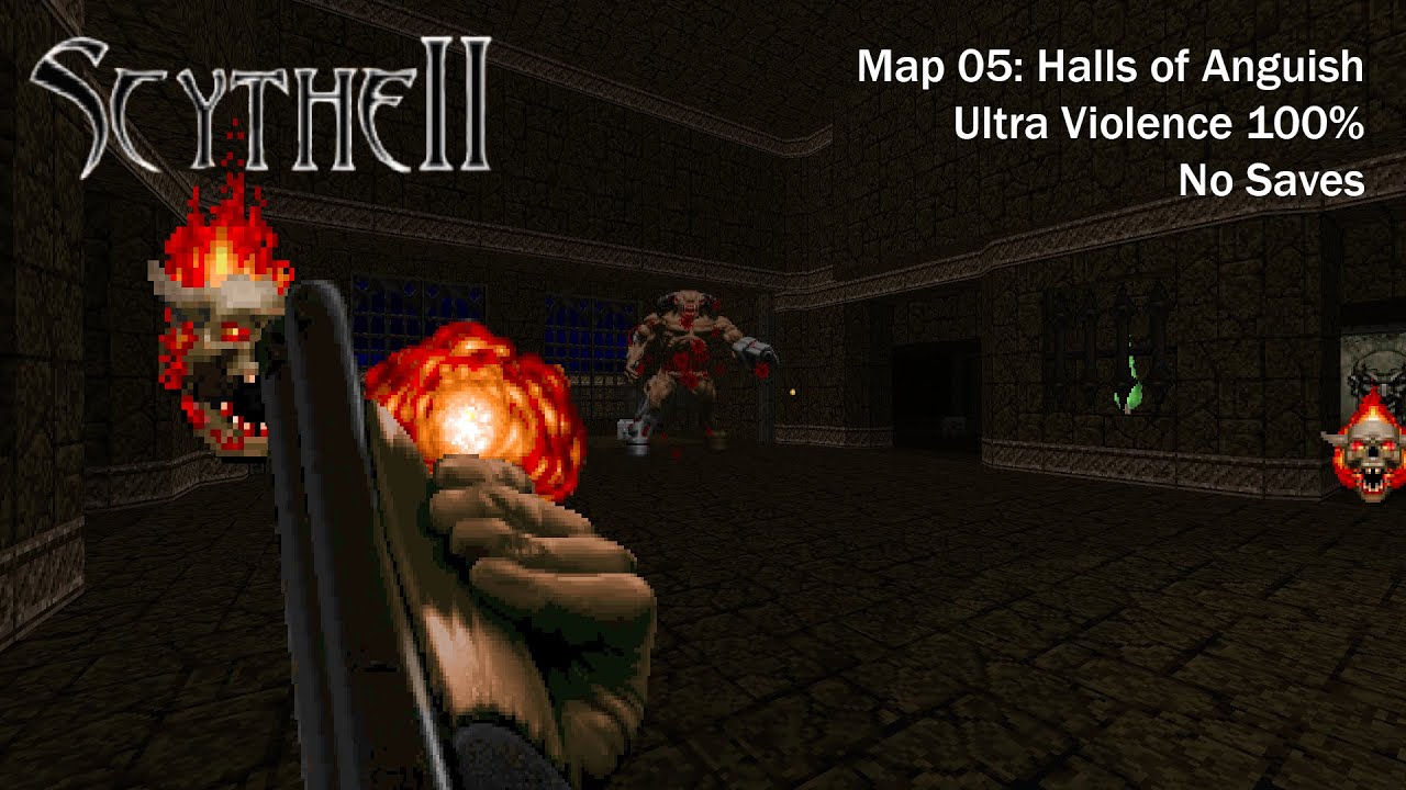(Doom II) Scythe II: Map05: Halls of Anguish (UV 100%) - YouTube