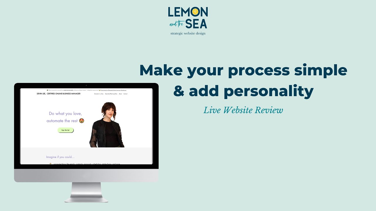 Make your process simple & add personality: live website review - YouTube