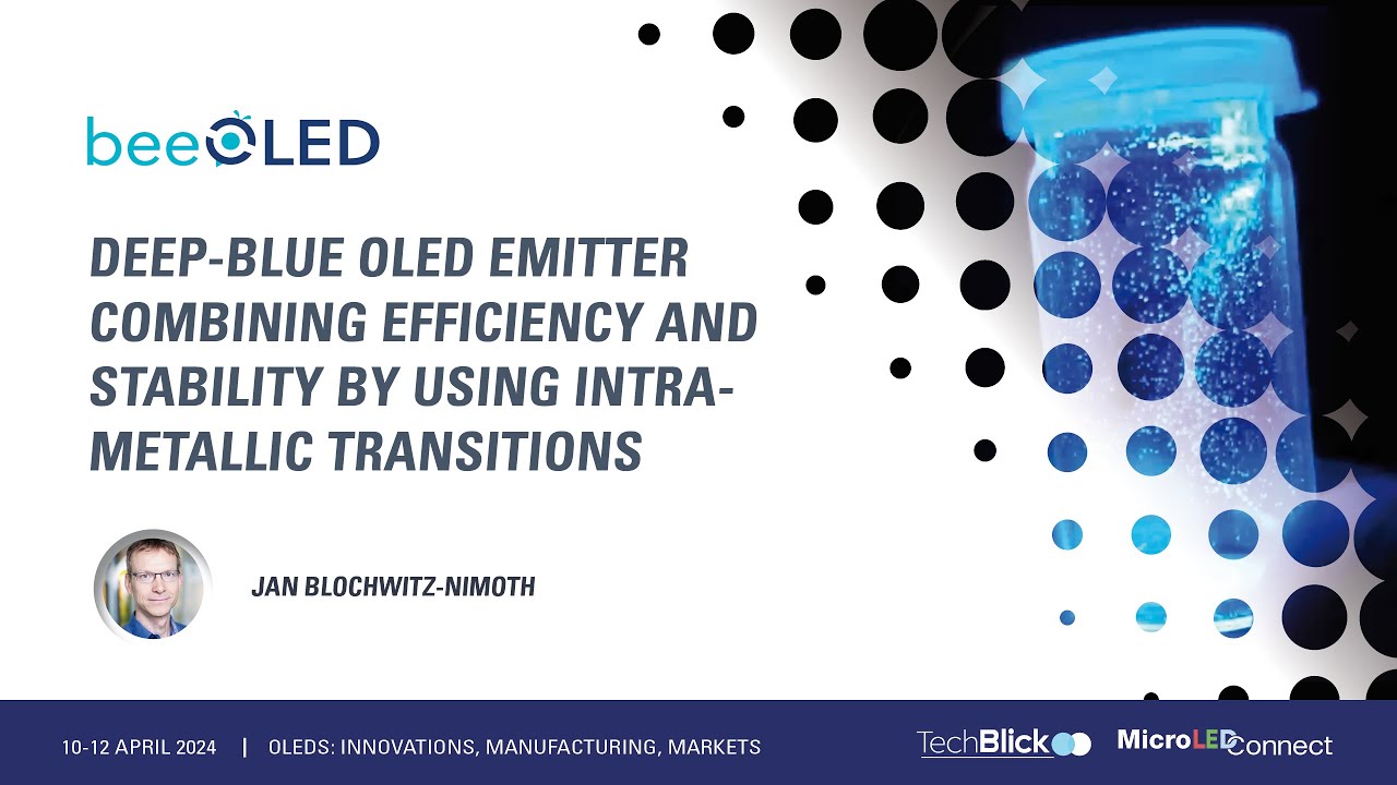 beeOLED | Deep-blue OLED emitter: Efficiency & stability by intra ...