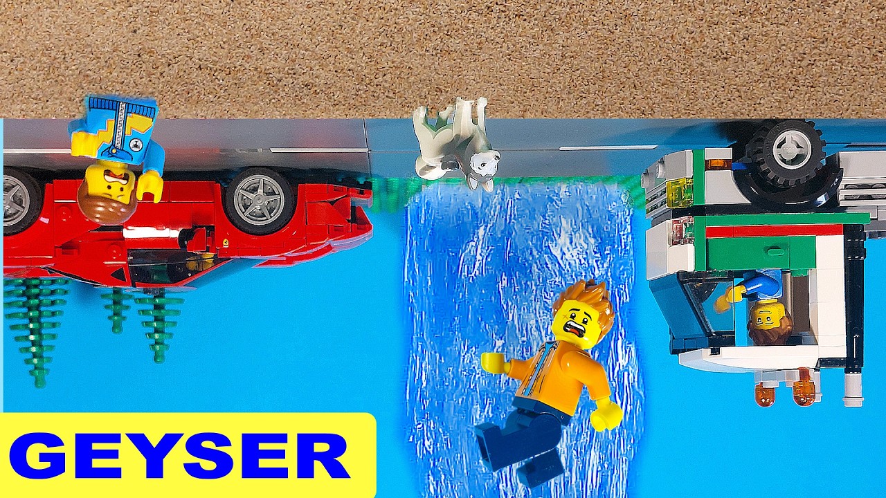 LEGO GEYSER - DREAM EVOLUTION AND CAVE FLOOD - DISASTER Action MOVIE ep ...