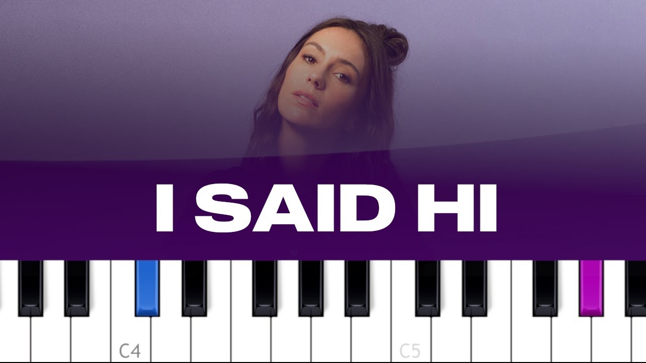 Amy Shark - I Said Hi (piano tutorial) - YouTube