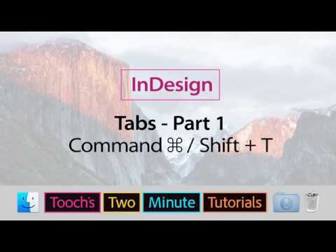 InDesign - Tabs - part 1 - YouTube