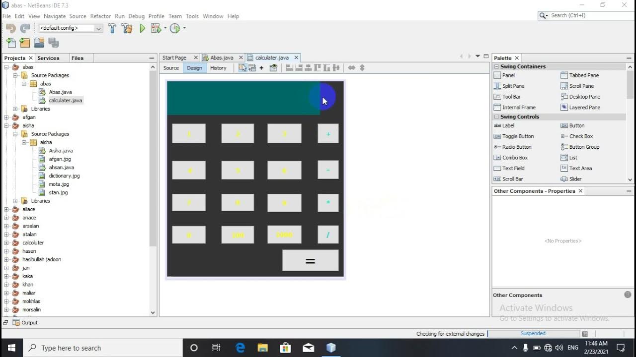 How to create and build advanced calculator using java part 35th - YouTube