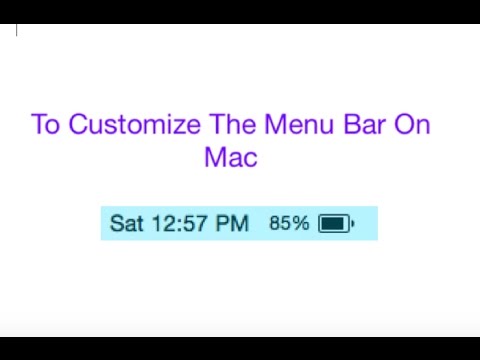 How To Customize The Menu Bar On Mac - YouTube