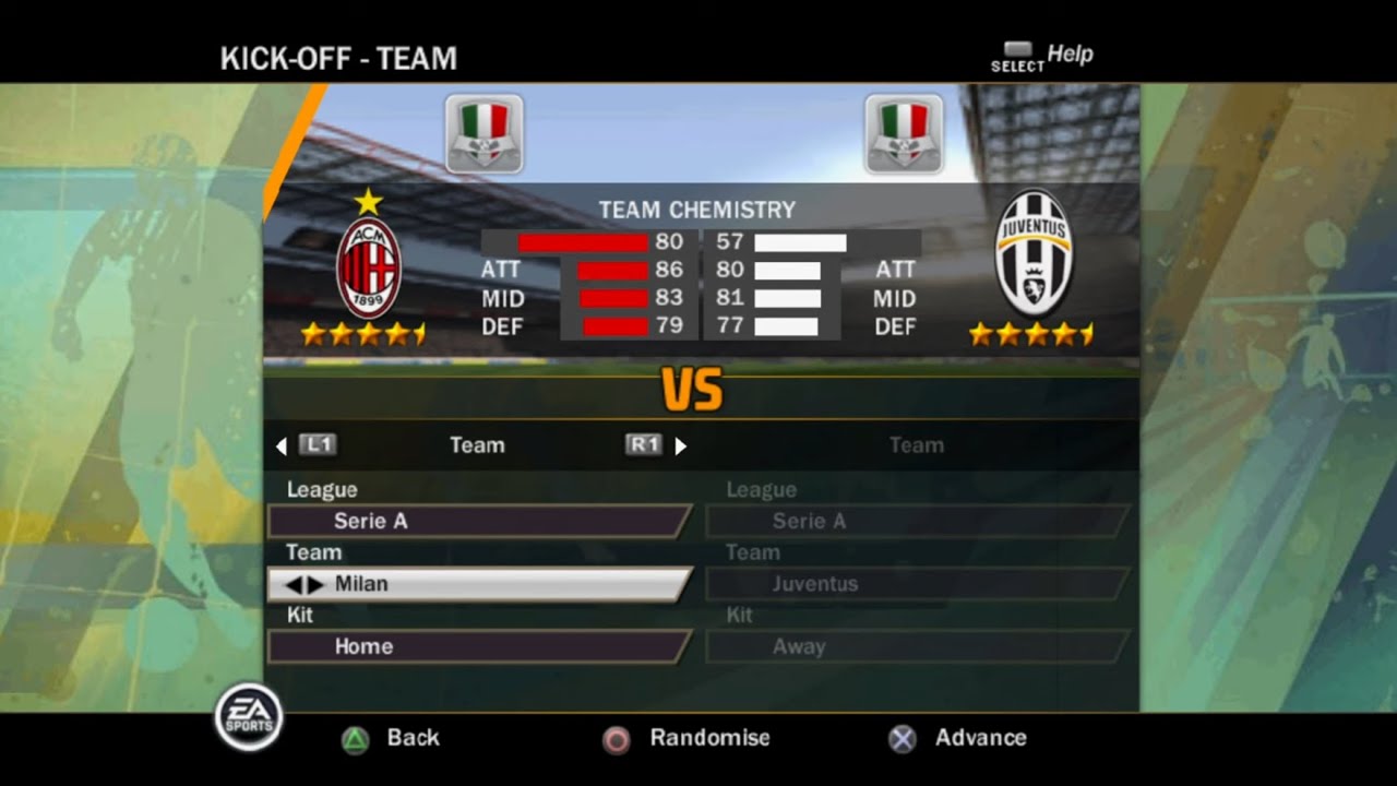FIFA 11 (PS2) Gameplay - AC Milan vs Juventus - YouTube