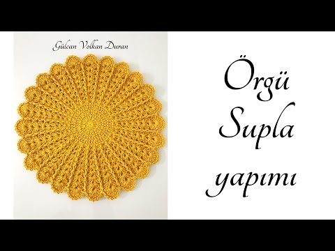 Makrome İpten Modelli Örgü Supla Yapımı - Part 2