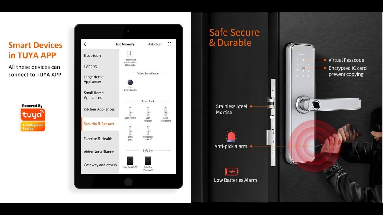 X5 Tuya smart lock - YouTube
