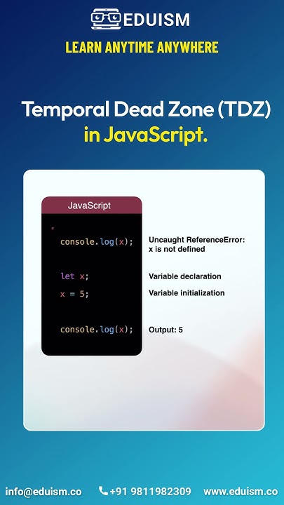 Temporal Dead Zone (TDZ) in JavaScript! #css #html #js #ai #ml #webdev #javascript #dataanalysis ...