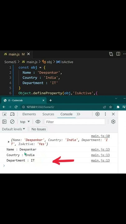Enumerable Vs Non Enumerable Property In Javascript Shorts Javascript Youtube