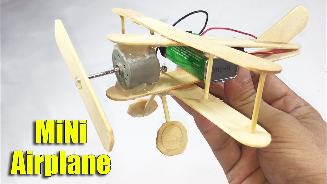 How to Make a Plane With DC Motor DIY at Home - Life Hacks - YouTube
