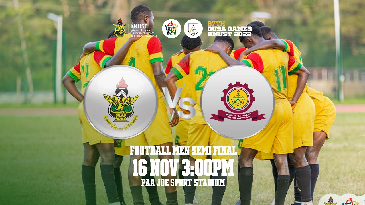 27th GUSA GAMES | Football Men | Match No. 31 | AAMUSTED Vs KNUST - YouTube