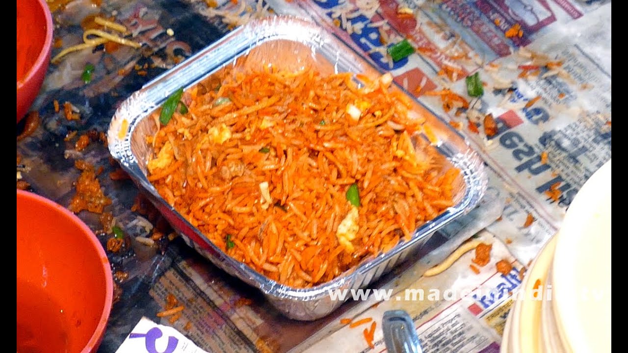 Scetzwan Chicken Fried Rice | Road Side Fast Food Recipe | 4k video ...