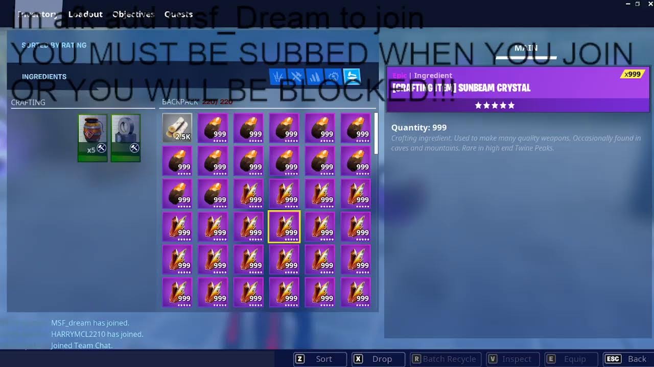 Live free material inventory fills! stw giveaway live! - YouTube