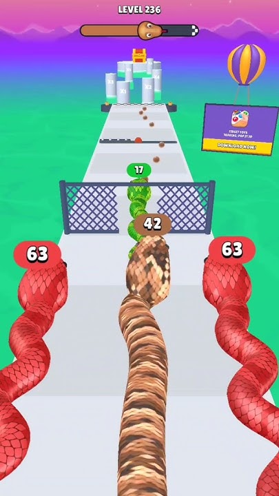 Snake run race Level 236 #funplay #snake #games - YouTube
