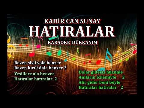 HATIRALAR - Karaoke MÜSLÜM GÜRSES