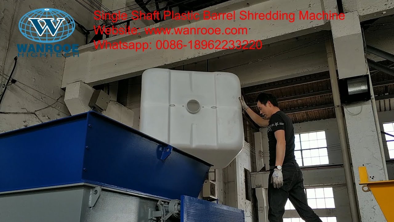 Plastic Barrel Shredder Machine, IBC Tank Shredder, Plastic Bucket ...