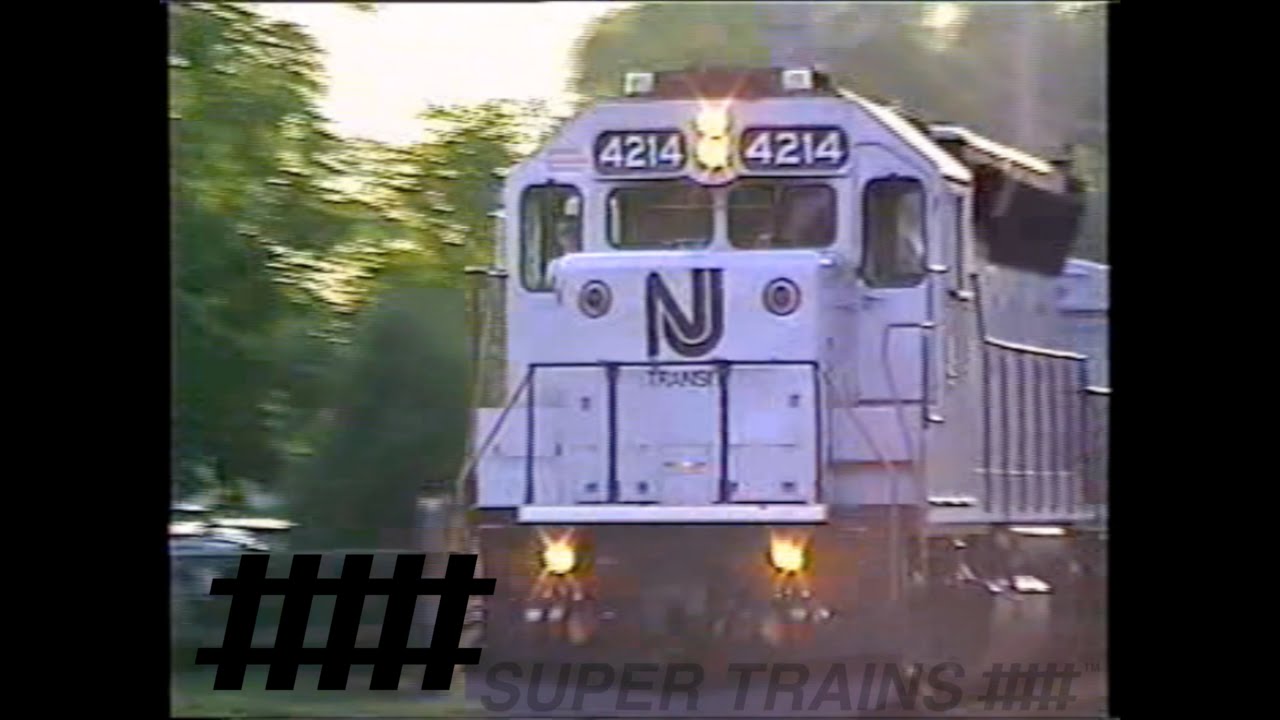 2 NJT GP40PH-2s and 1 NJT GP40FH-2 Filmed in 1997 by Super Trains - YouTube