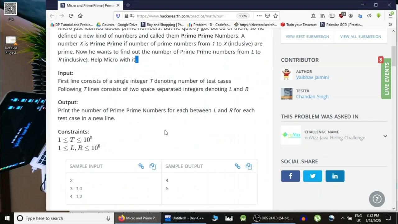 L04.2 : Micro and Prime Prime (HackerEarth) | Number Theory | CodeNCode - YouTube