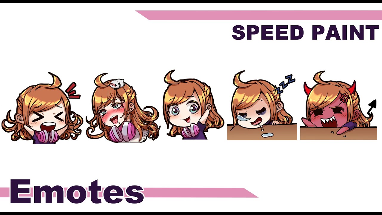 [SpeedPaint] How to draw Twitch&Discord emotes -AkatsukiRei - YouTube
