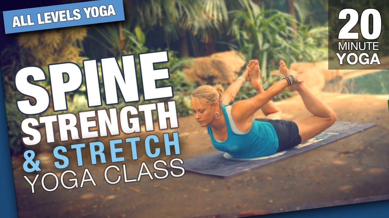 20 Min Spine Strengthening & Stretch Yoga Class - Five Parks Yoga - YouTube