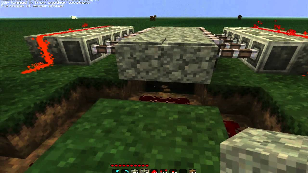 Minecraft Lava Trap Tutorial - YouTube