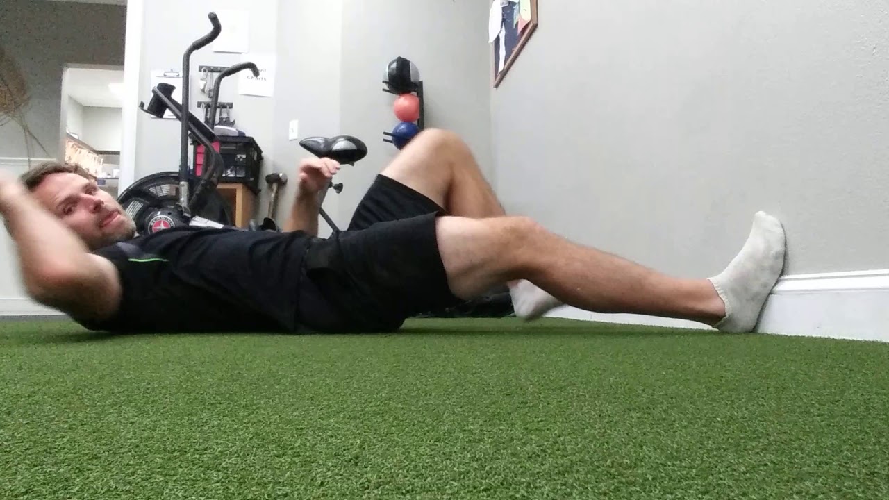 Supine leg lock bridge - YouTube