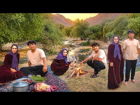 A Delicious Picnic of Hossein and Fershte  in Nature | Relaxing Outdoor Day