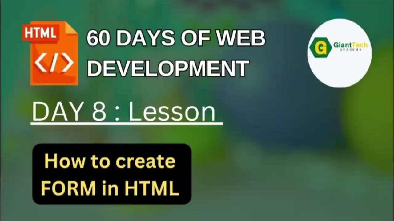 How to Create a Form in HTML | Step-by-Step HTML Form Tutorial for ...