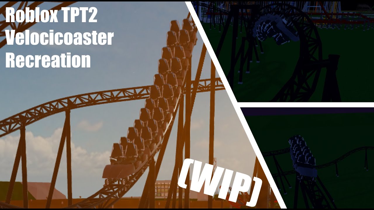 Roblox Theme Park Tycoon 2 Velocicoaster Recreation - YouTube