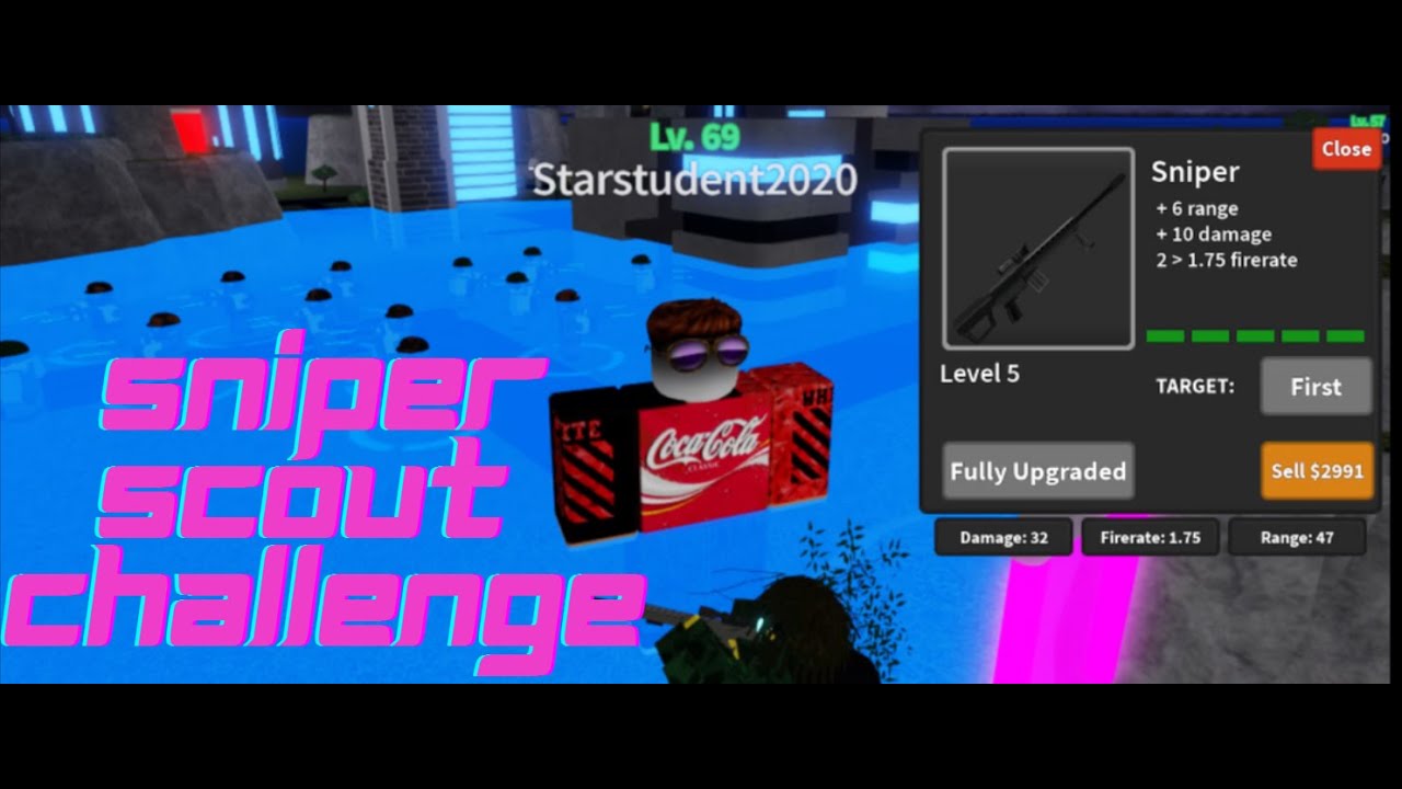 Scout & Sniper only Challenge! | Tower Defense Simulator (ROBLOX) - YouTube
