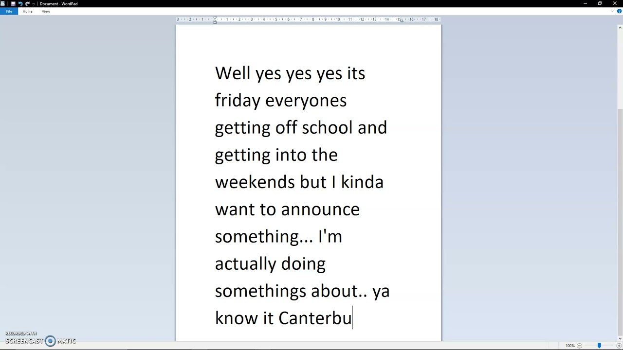 Typing in WordPad (Microsoft) - YouTube