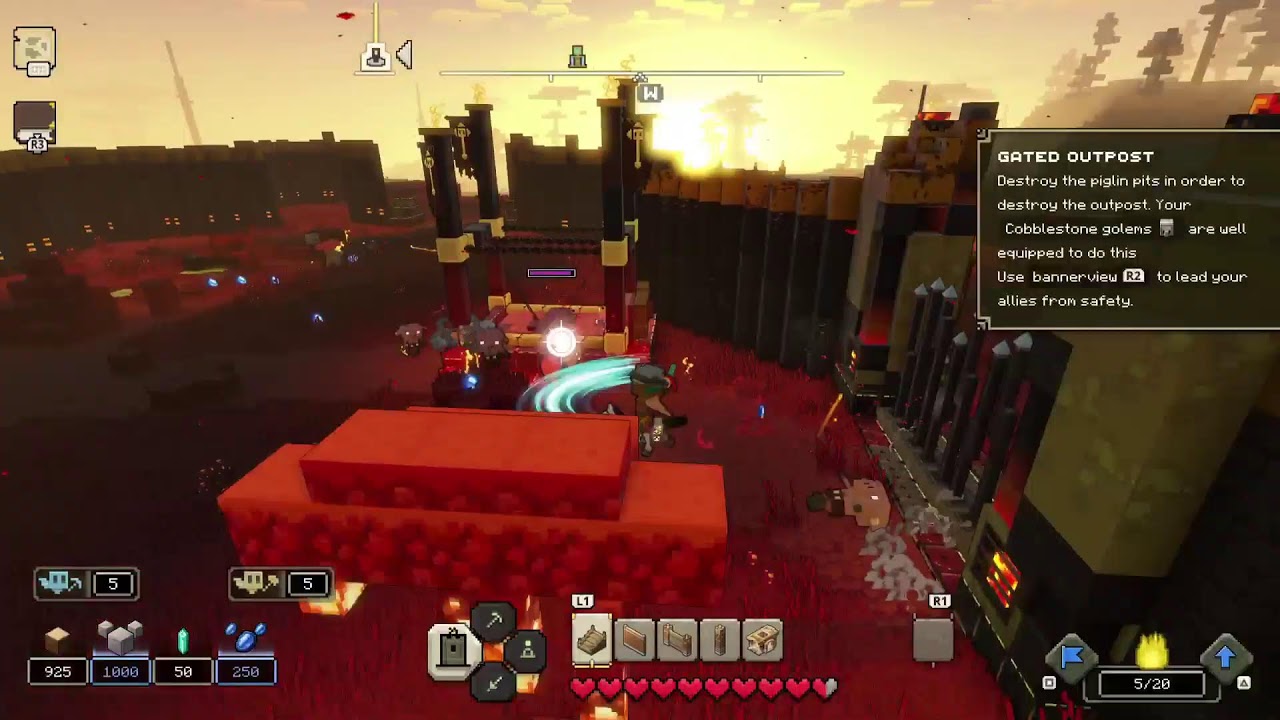 Minecraft Legends part 1: piglin raids! - YouTube