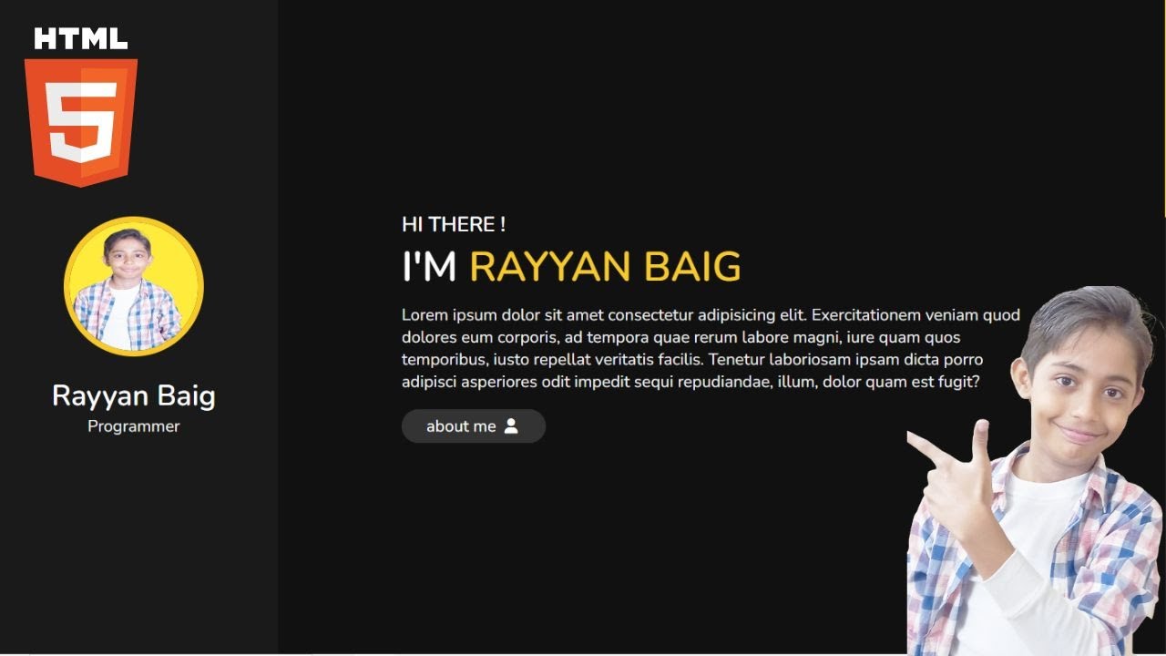 Beautiful And Nice Personal Portfolio Website Using Html Only ( No Css ...