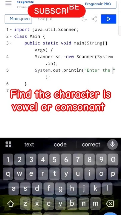 Character is Vowel or Consonant | Java | Basic codes | Coding | Freshers | Technical interview ...