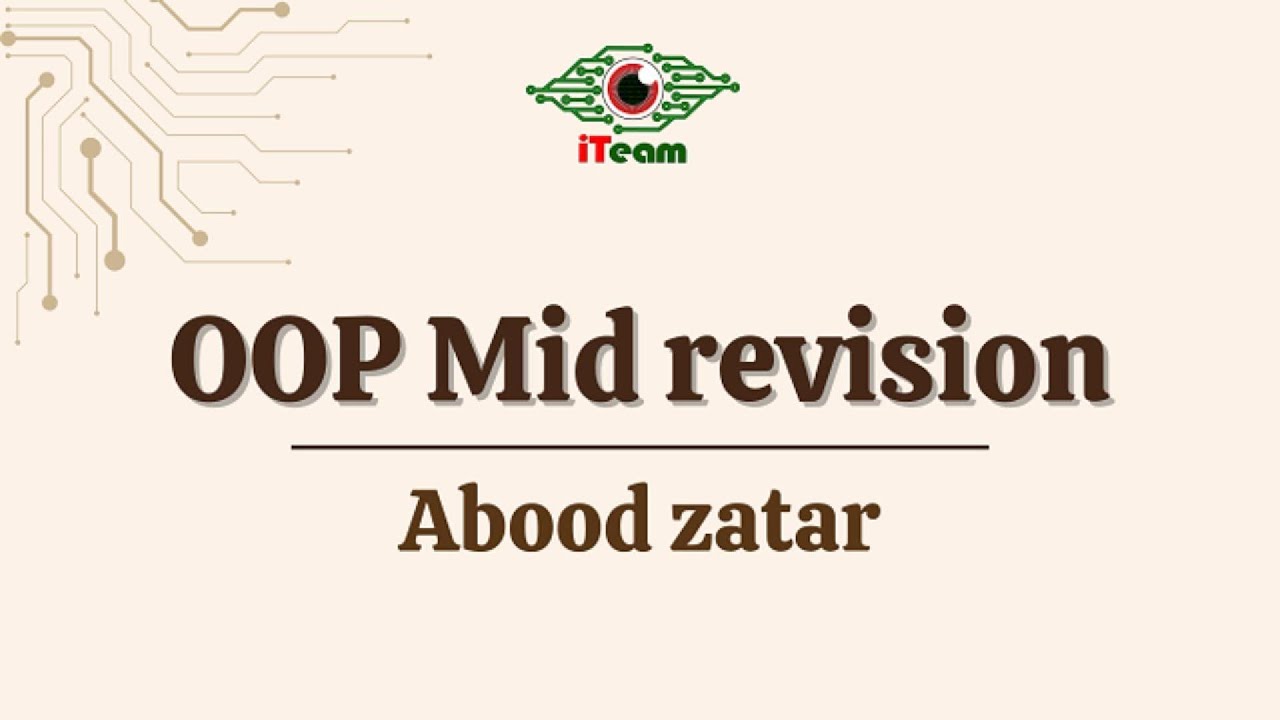 OOP: Mid Revision - YouTube
