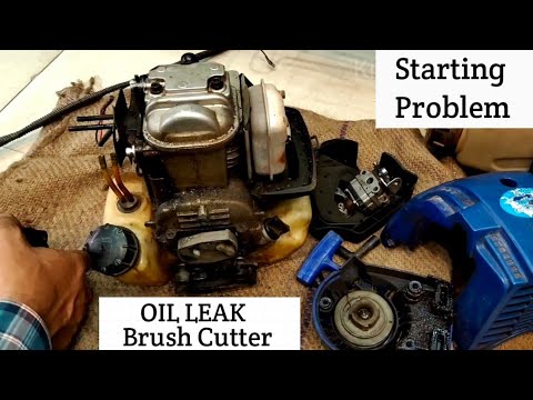 Brush Cutter OIL LEAK Starting Problem | How To Repair Brush Cutter ...