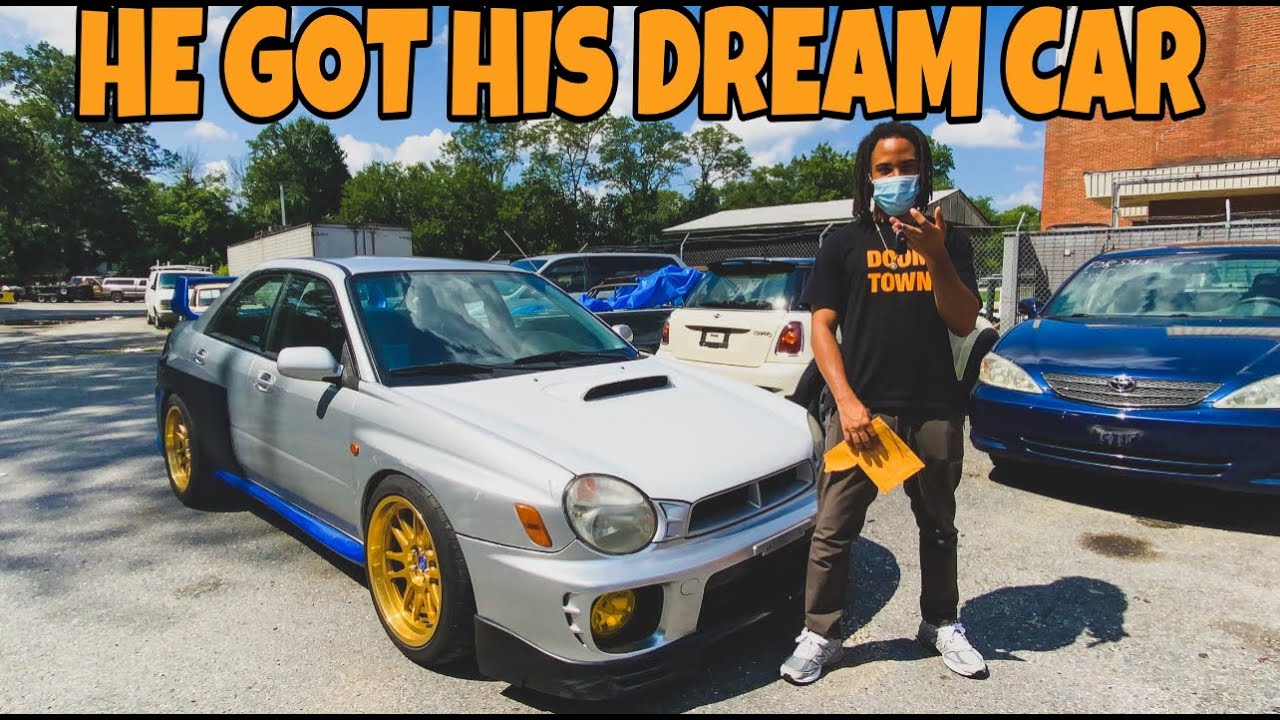 HE GOT HIS FIRST CAR - 2002 SUBARU WRX!!! - YouTube