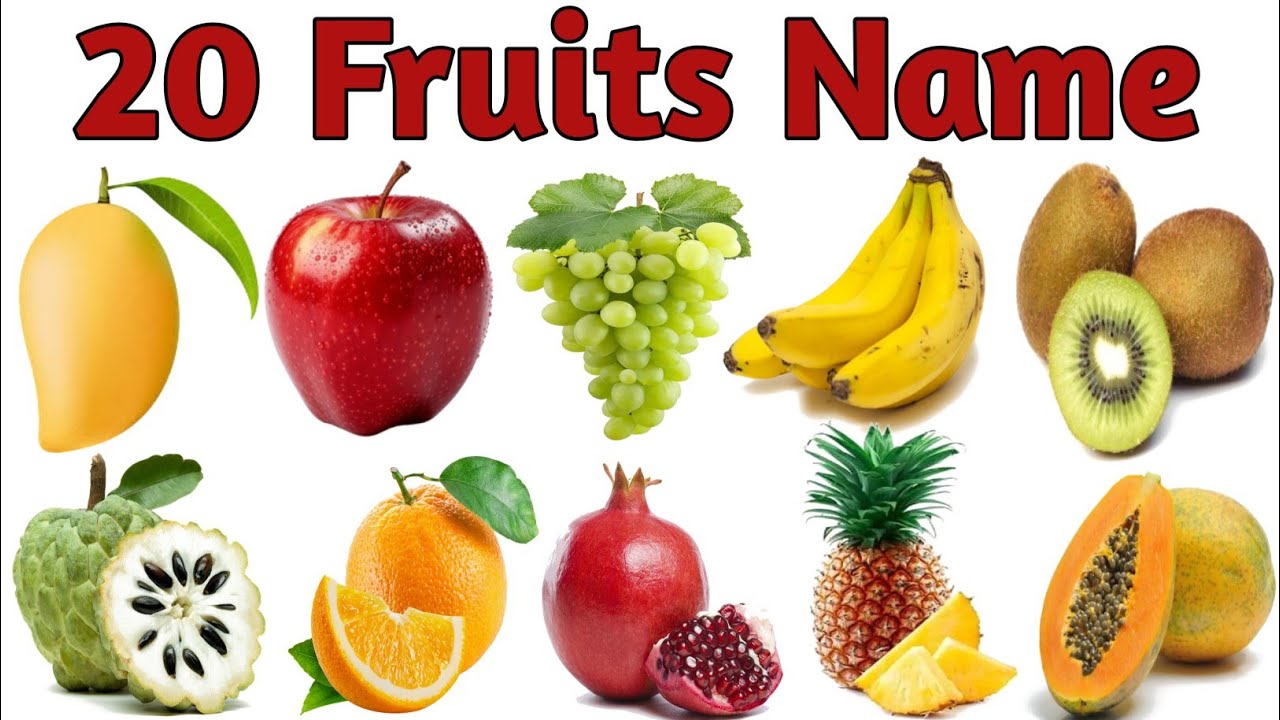 20 Fruits Name | Fruits Name with Pictures | Fruits Name Vocabulary ...