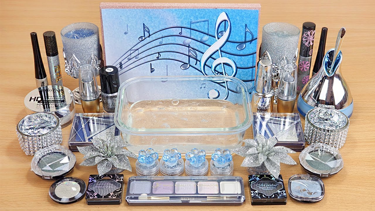 Magic of MUSIC SLIME Series5 Mixing makeup and glitter into Clear Slime ...