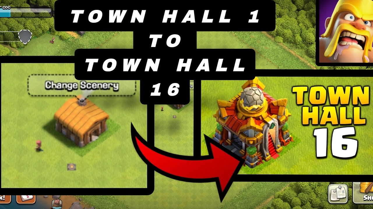 Evolution of Town Halls: From TH1 to TH16 - Clash of Clans Town Hall ...