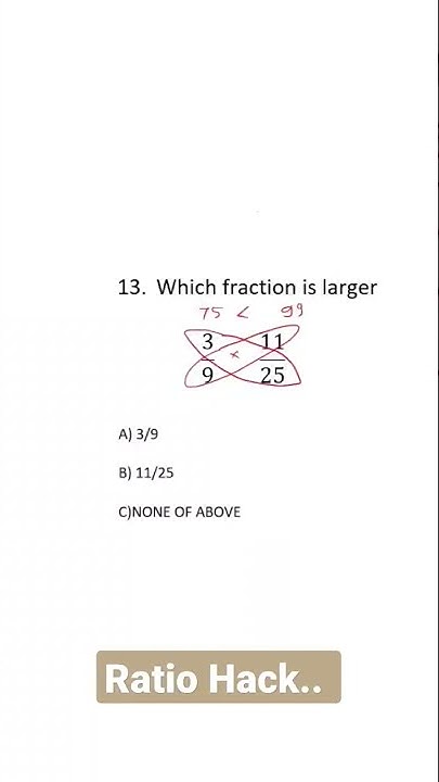 Comparing Fractions Math Hack 😀 #youtubeshorts #shorts #math #hack #trend - YouTube