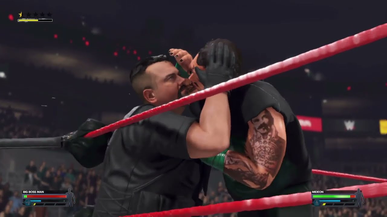 WWE 2K24 St. Valentines Day Massacre Big Boss Man Vs Mideon - YouTube