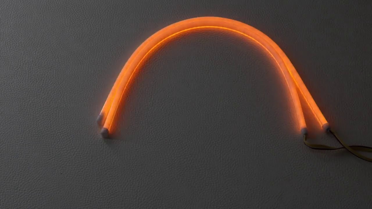 Bright LED DRL Daytime Running Light Flexible Strip Dual Color amber ...
